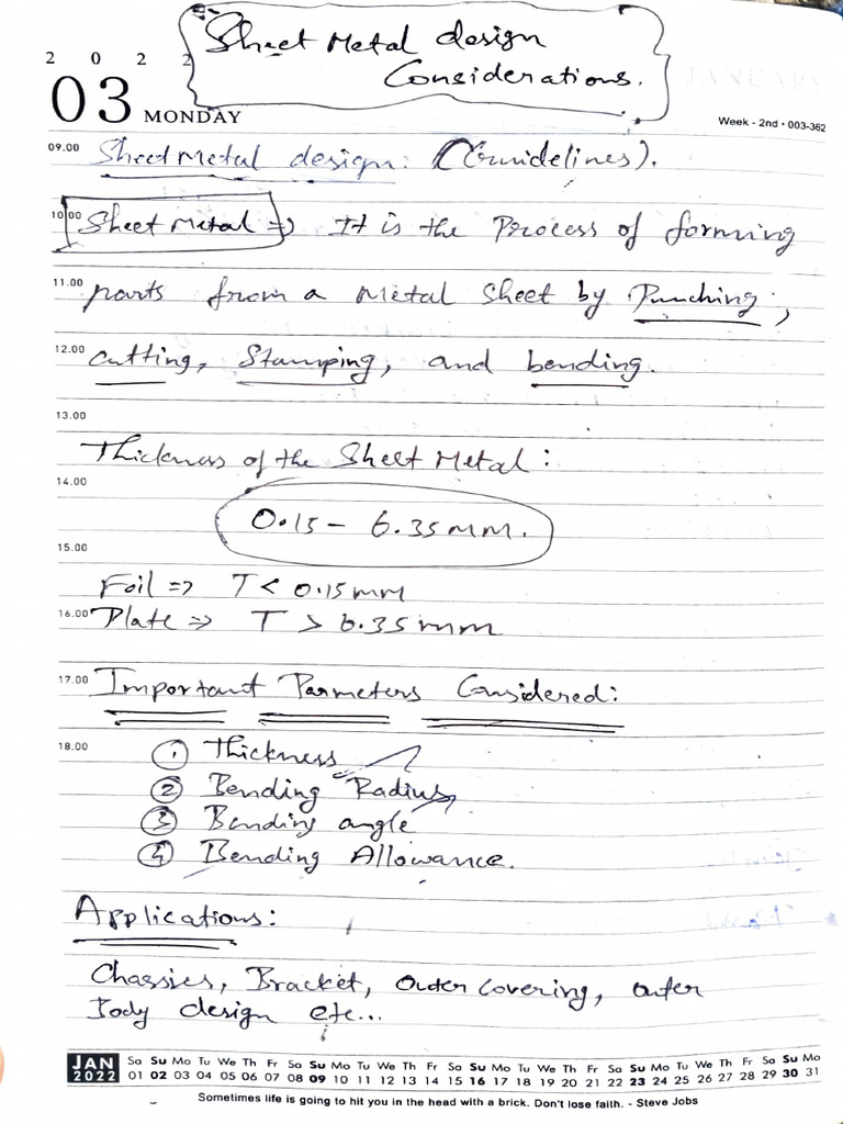 Sheet Metal Design Considerations For Design Engineers | PDF