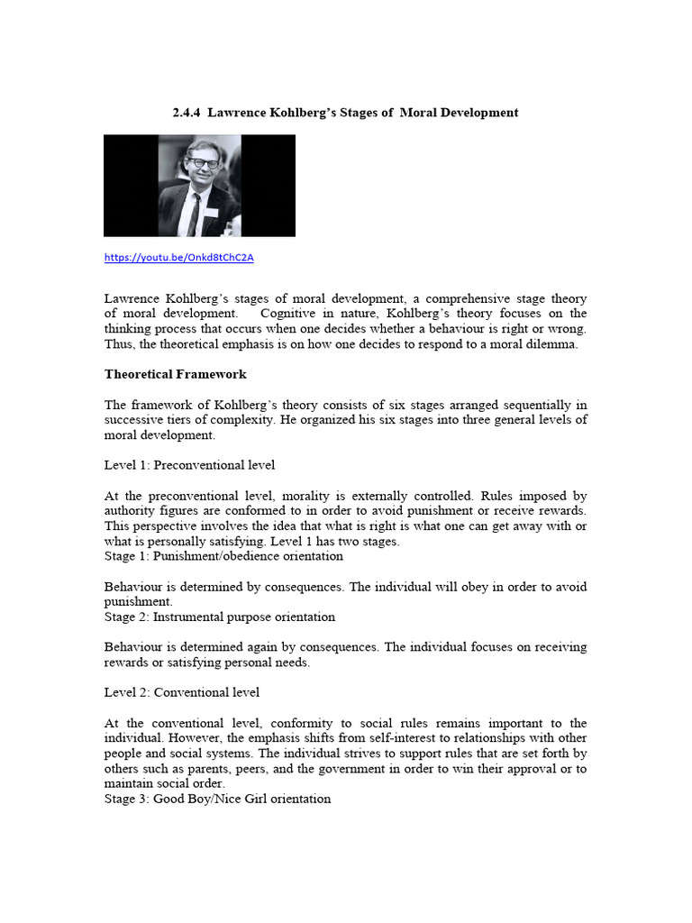 4 Lawrence Kohlberg | PDF | Psychological Concepts | Cognition