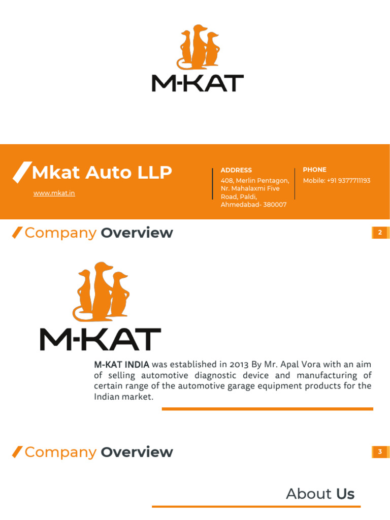 Mkat India Company Profile | PDF | Vehicles