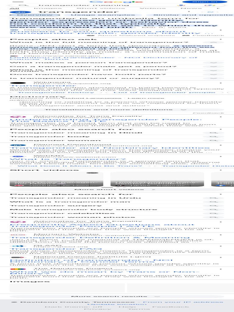 Transgender Meaning - Google Search | PDF | Transgender | LGBTQIA+ Studies