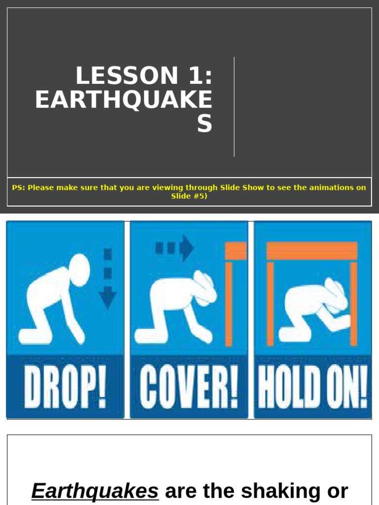 Lesson 1 Earthquakes LECTURE | PDF | Earthquakes | Tsunami