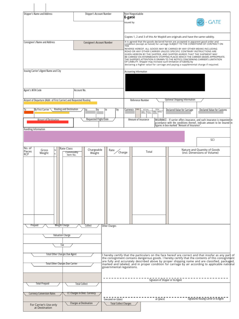 Mawb templetehsbsb | PDF | Business | Economies