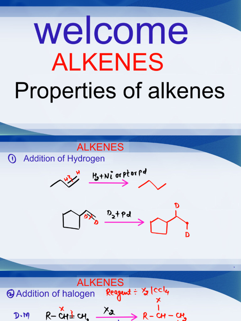 Hydrocarbons 06 - Properties of Alkenes - Class 11 - JEE - NEET - PACE SERIES PDF | PDF