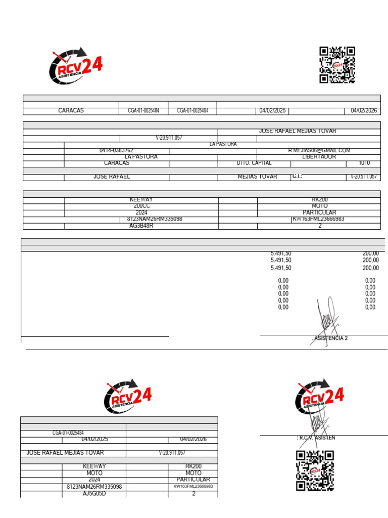 RCV Jose Rafael | PDF | Daños y perjuicios