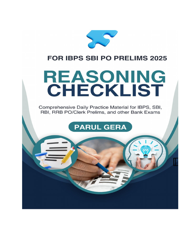 Reasoning Checklist #1 PDF 2025 by Parul Gera | PDF