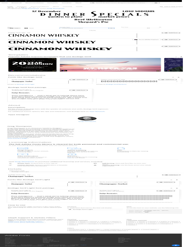 Bodega Serif Font Overview & Usage | PDF | Typefaces | Serif
