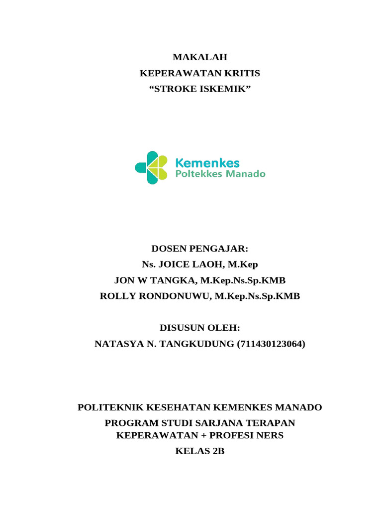 Stroke Iskemik | PDF