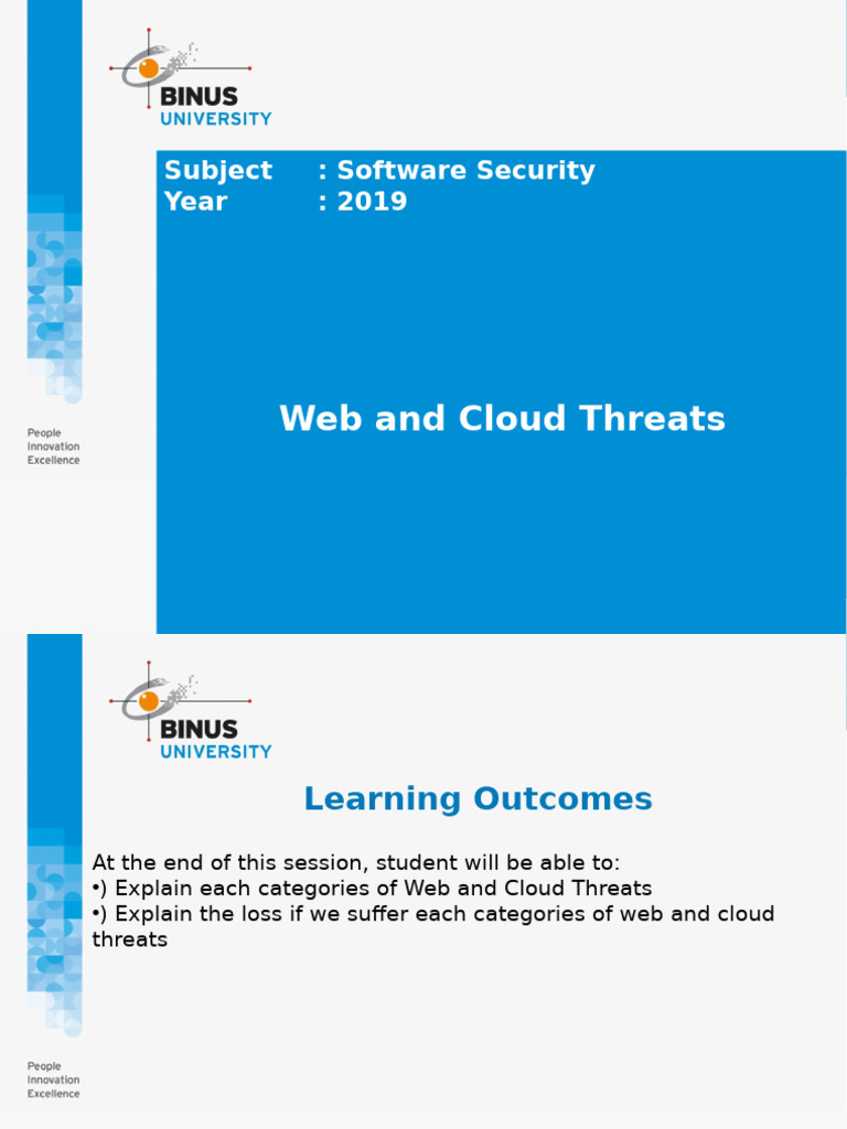 Web and Cloud Threats | PDF | Cloud Computing | Security