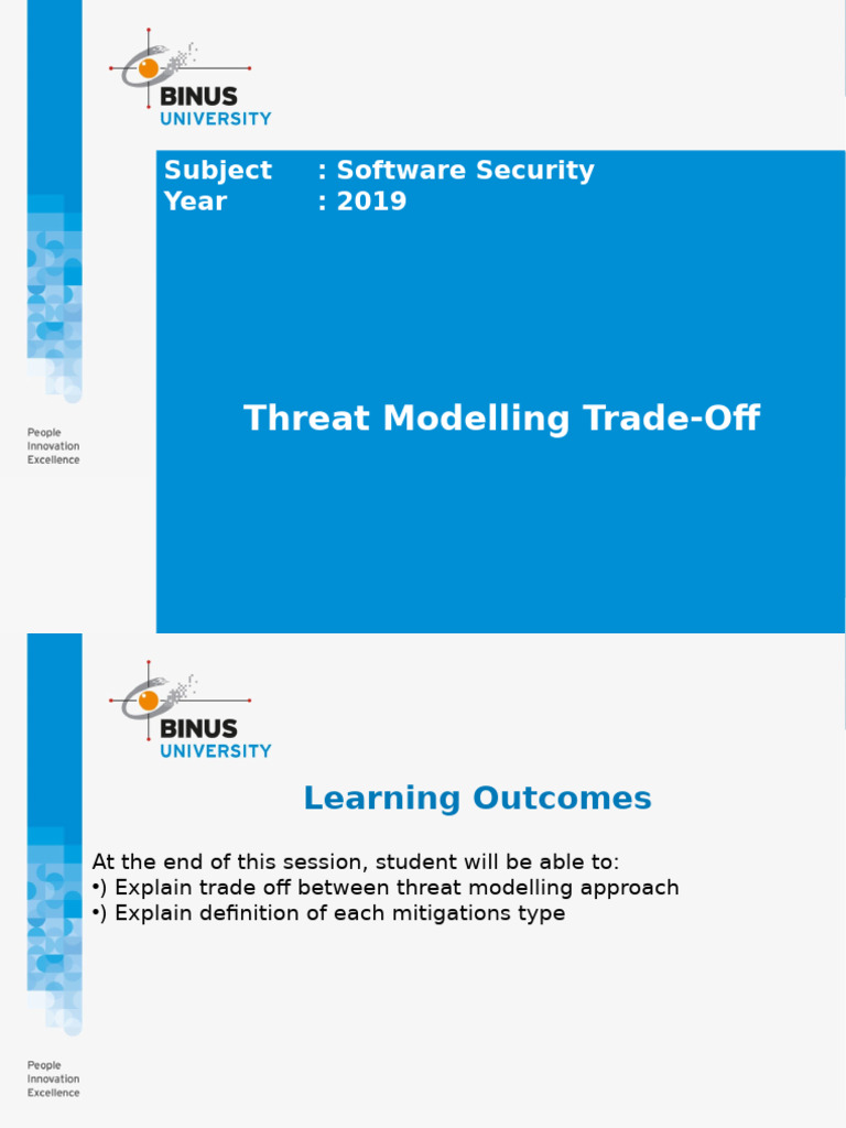 Thread Modelling Trade-Off | PDF | Risk | Risk Management