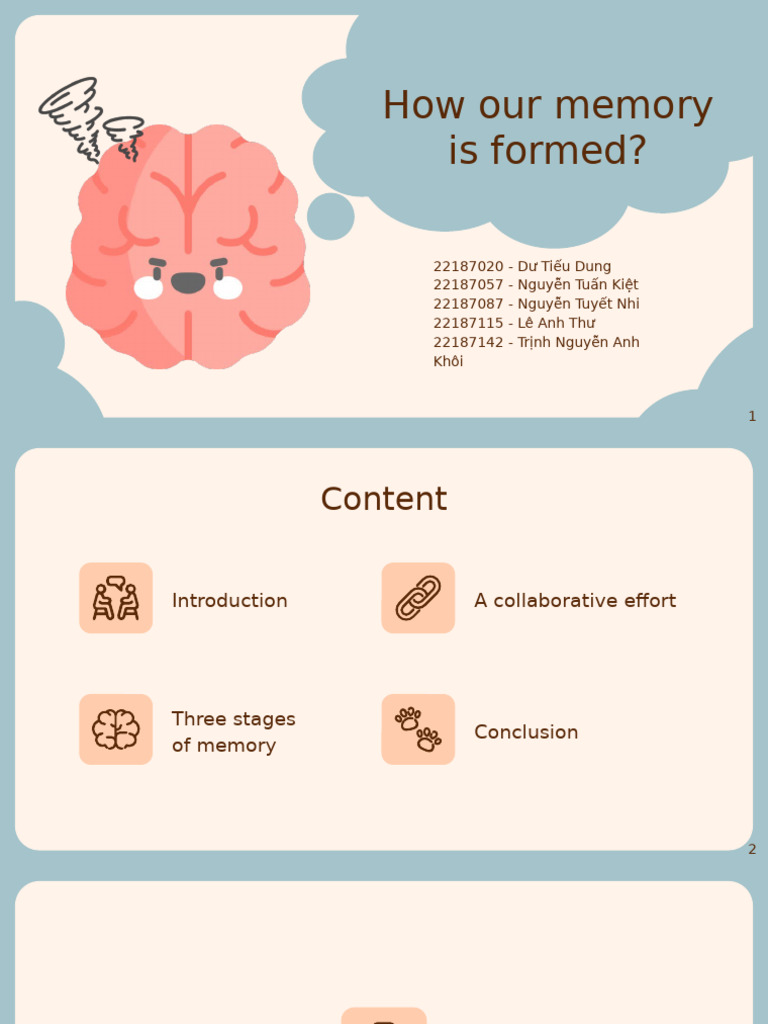 G1 - Memory Formation in Human | PDF | Memory | Long Term Memory