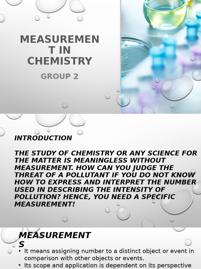 CHEMISTRY.pptx | PDF | Measurement | International System Of Units