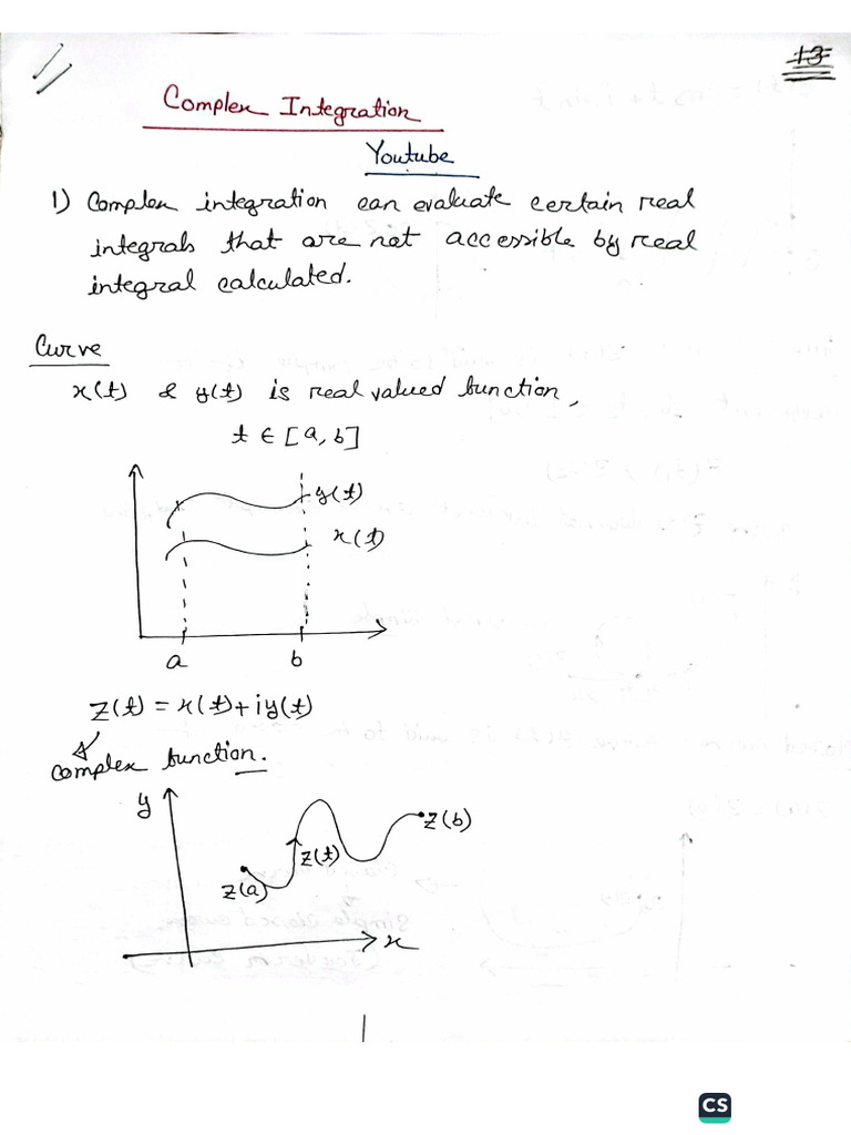 Complex Integration Youtube - Mridul 2k19 | PDF