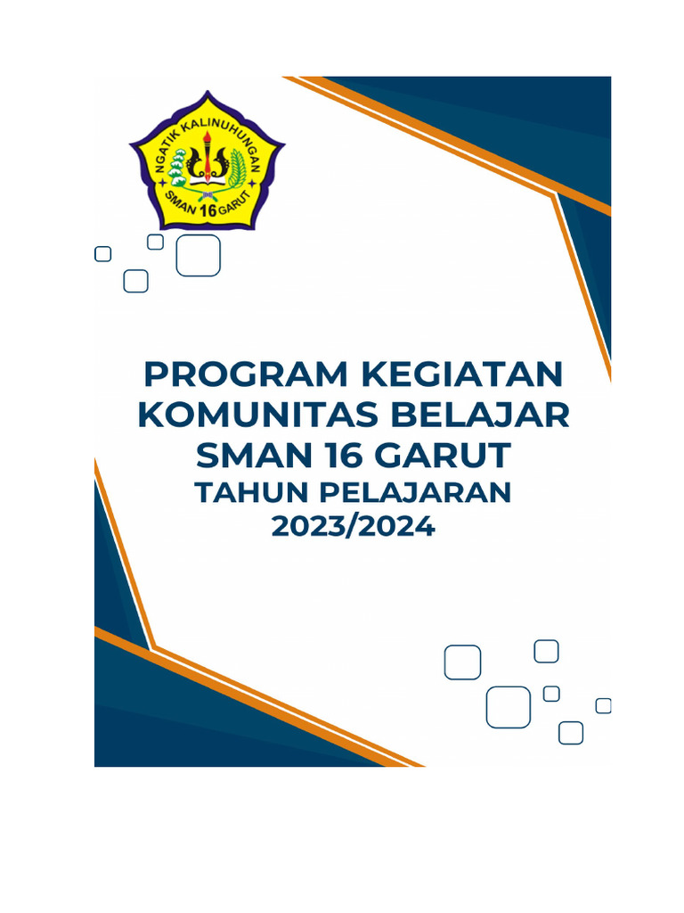 Program Komunitas Belajar Sman 16 Garut 2023 - 2024 | PDF