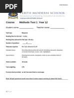 QCAA Methods IA2 Sample Exam 2019 | PDF | Mathematics | Logarithm