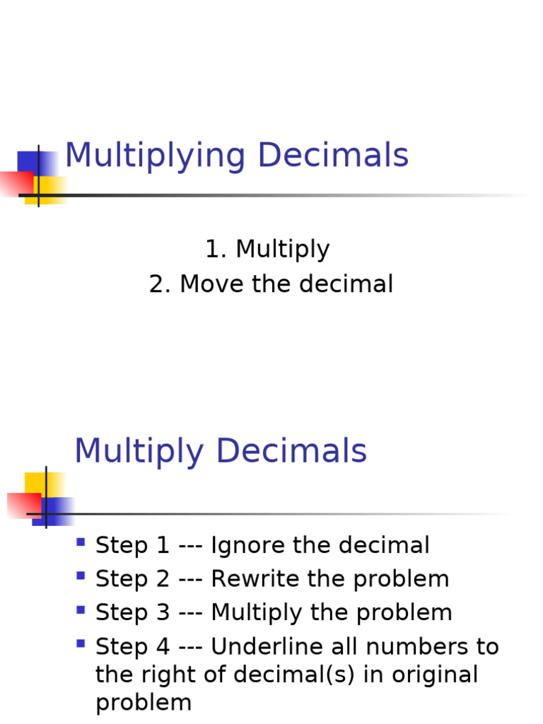 How to Multiply Decimals Step-by-Step | PDF
