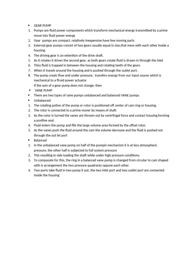 Gear Pump Notes | PDF