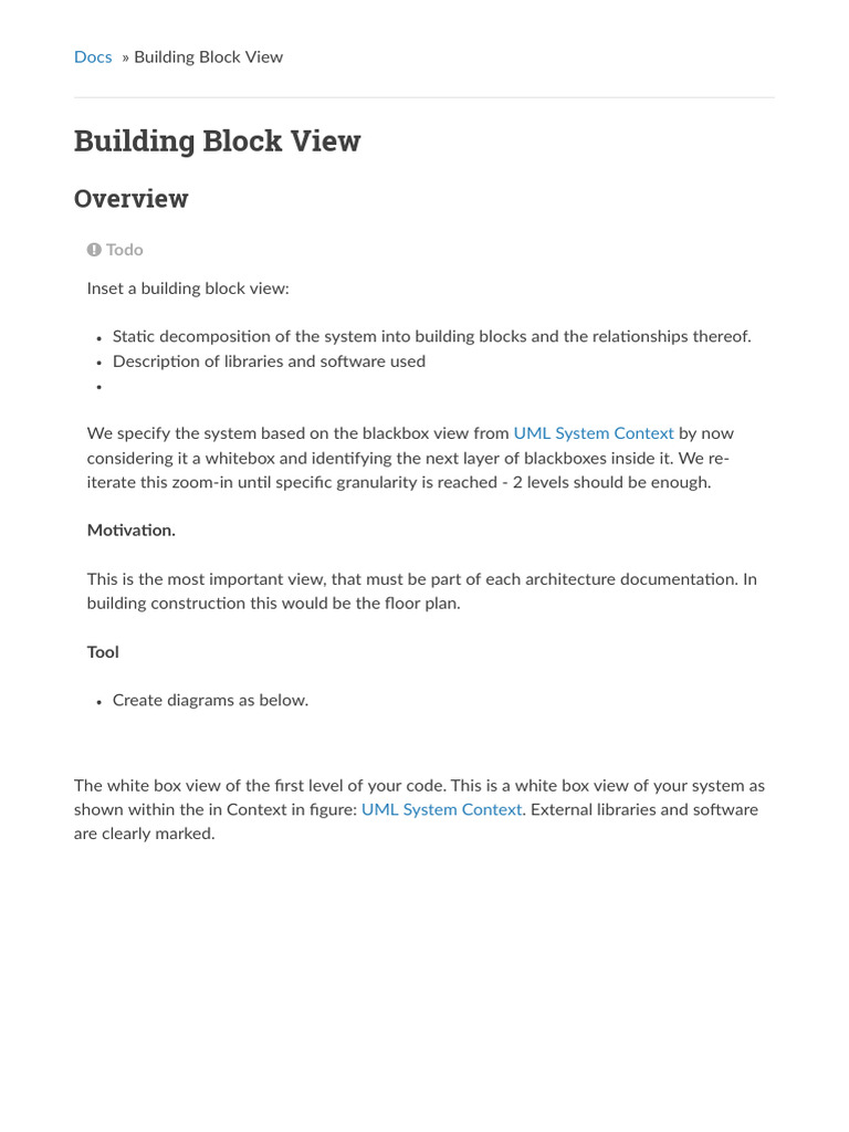 Building Block View - Software Documentation Template 0.0 ...