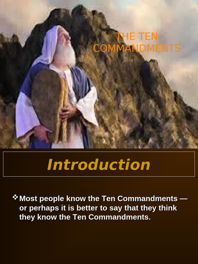 Presentation 9 Ten Commandments | PDF | Ten Commandments | Marriage