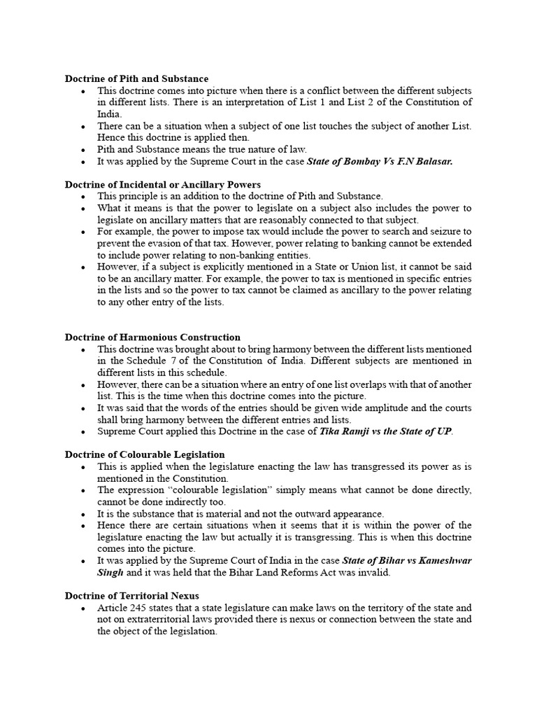 Doctrines - Constitutional Law | PDF | Justice | Crime & Violence