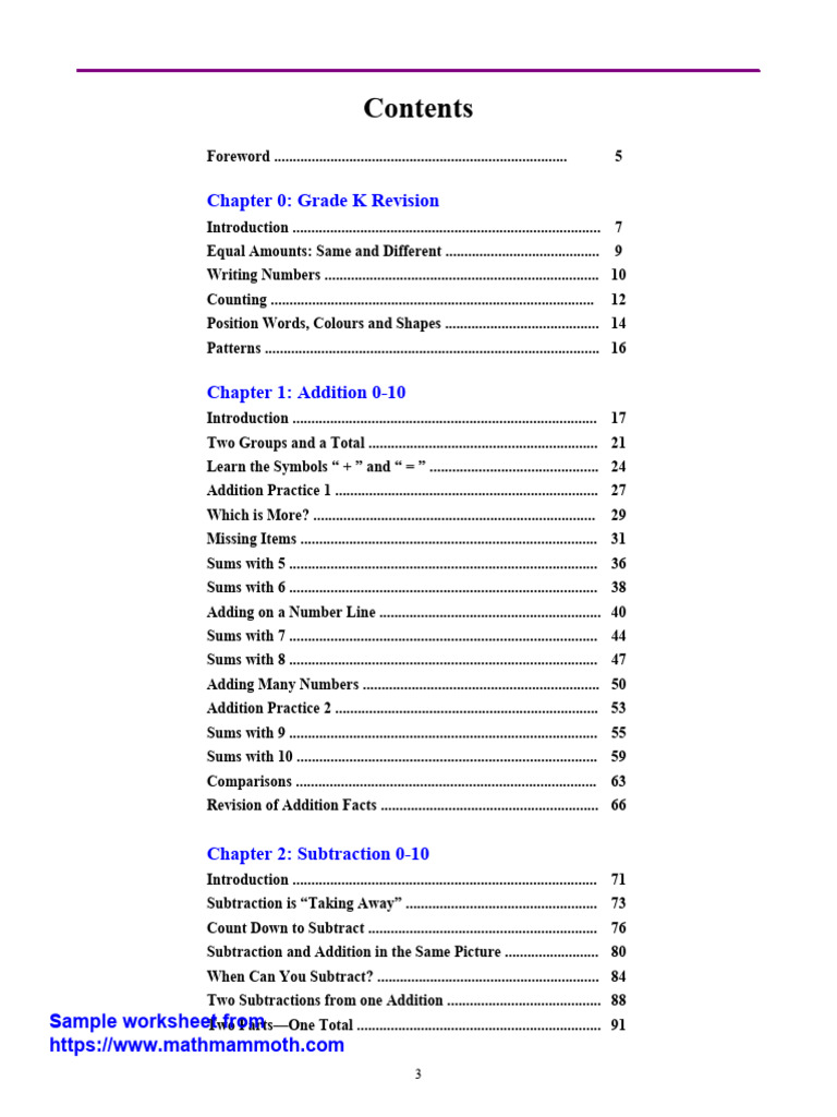 Math Mammoth Grade 1 Curriculum Guide | PDF | Mathematics | Curriculum