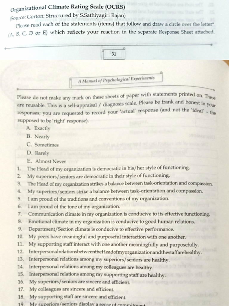 Organizational Climate | PDF