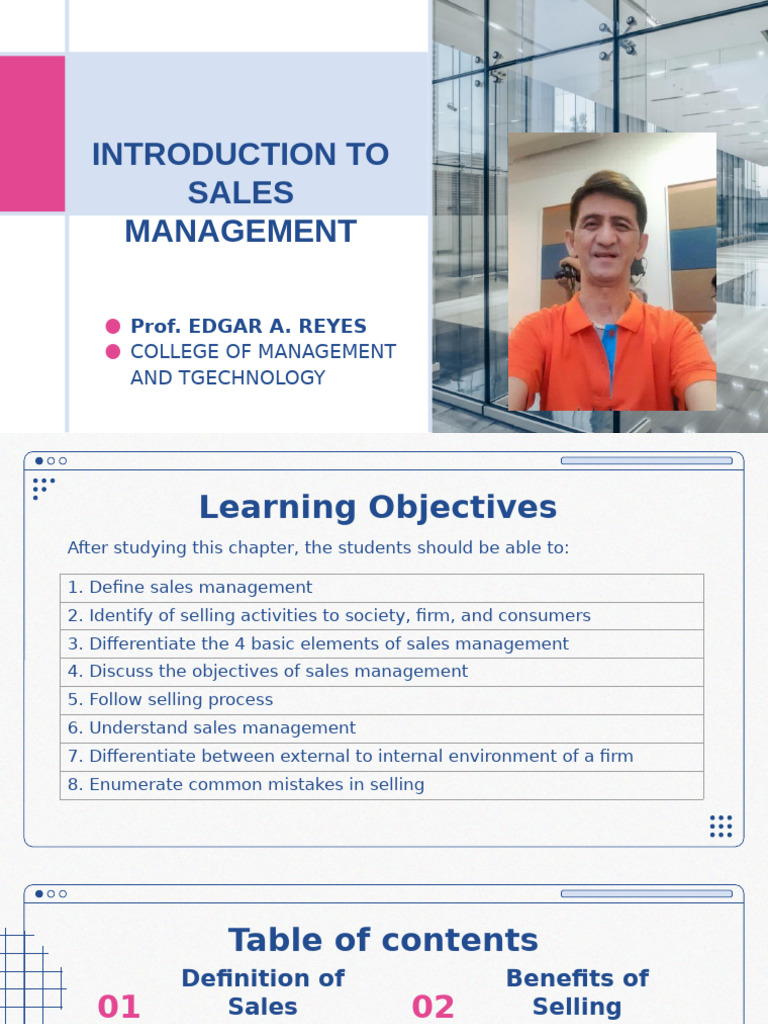 Sales Management: Key Concepts & Processes | PDF | Sales | Goal