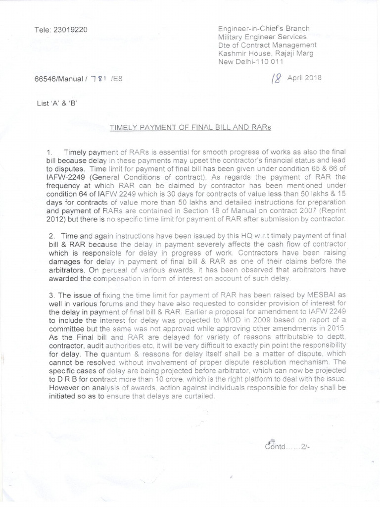 Timely Payment of Rar | PDF