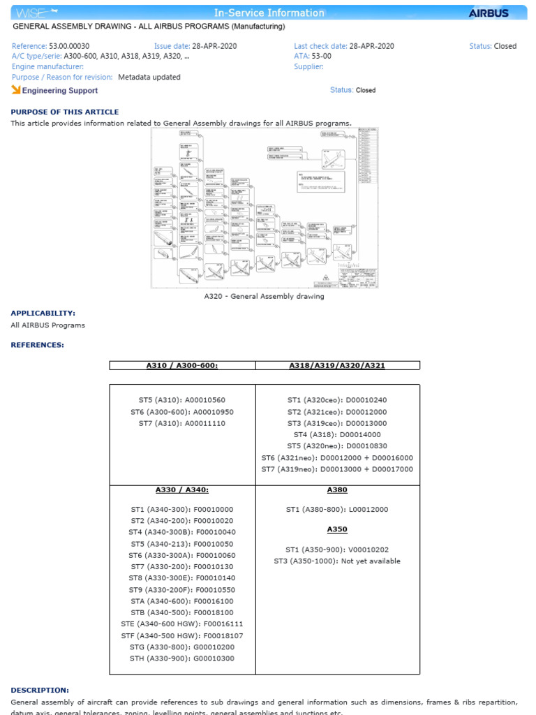 A320 General Assembly Drawing Overview | PDF | Airbus | Jet Aircraft