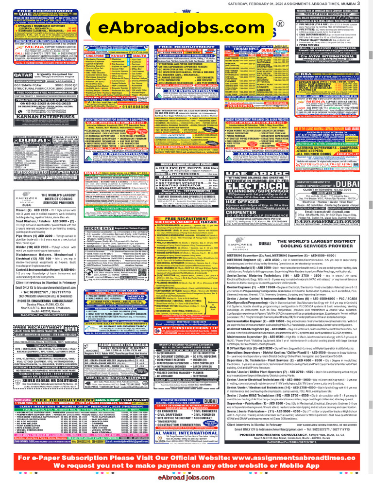 Assignment Abroad Times Today PDF 1 Feb 2025 | PDF