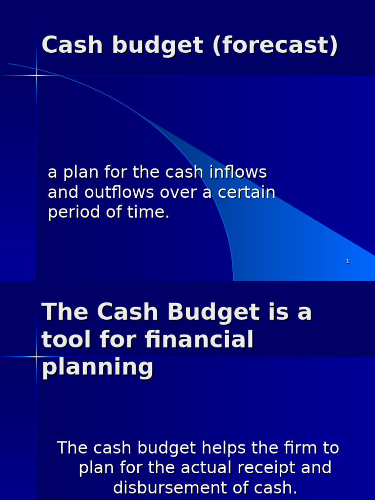 Cash Budget Pdf Government Budget Balance Budget