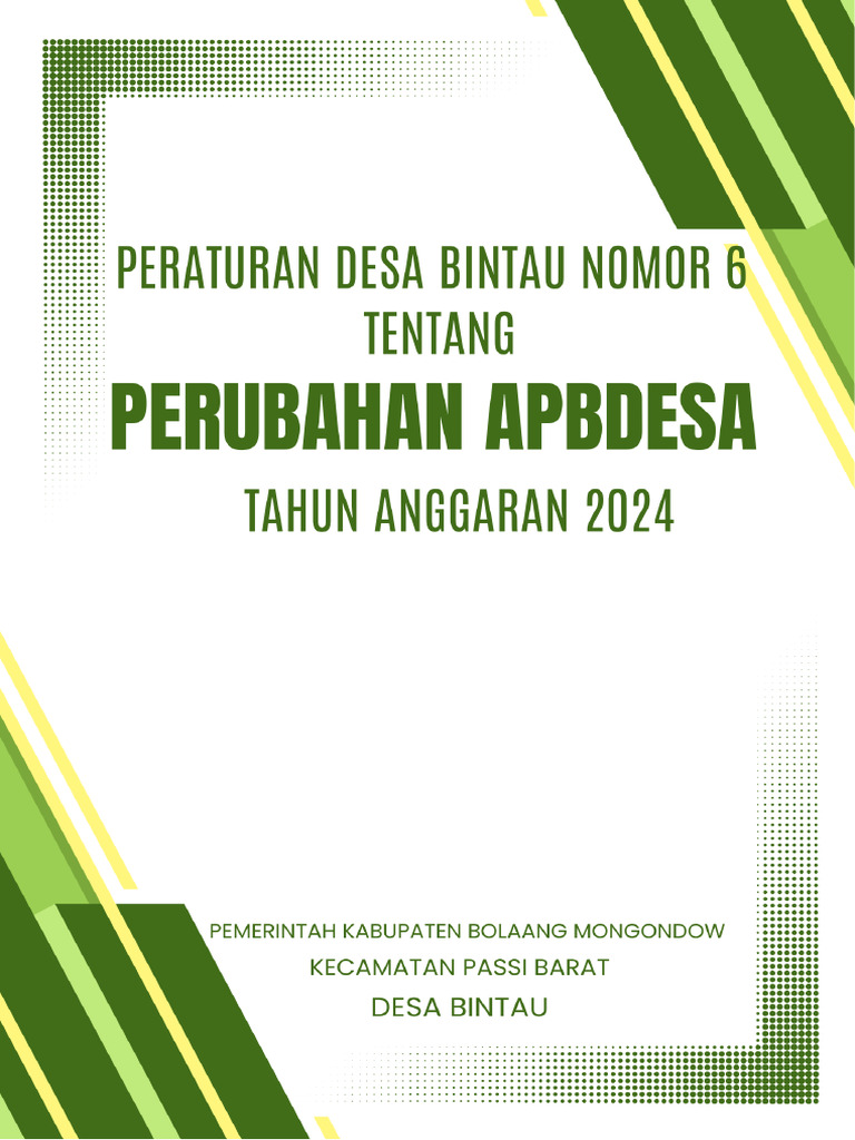 Cover Apbdesa Perubahan | PDF