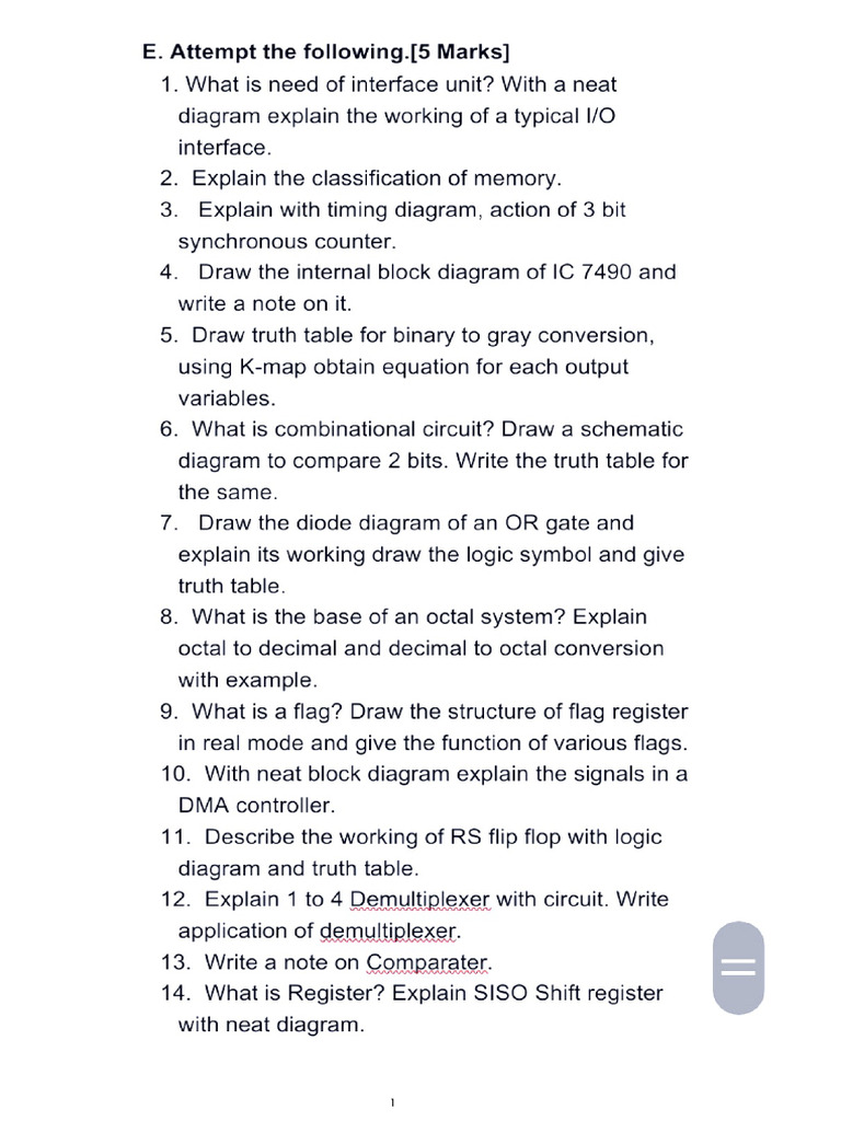 Co Imp Final [5 Marks] | PDF