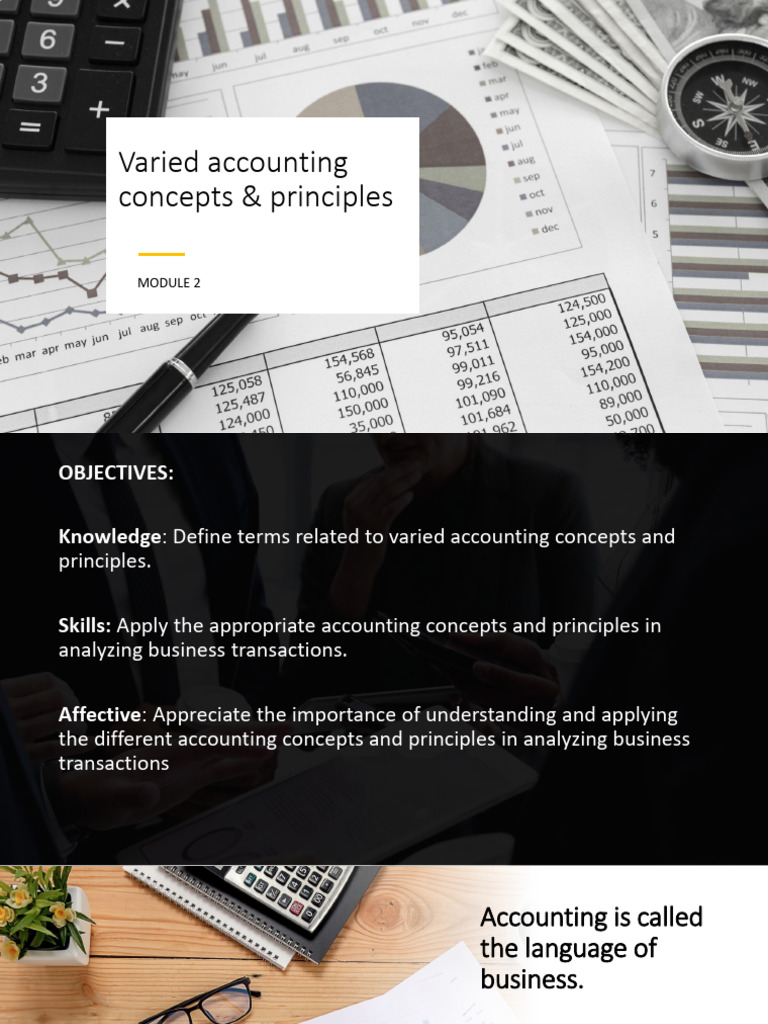 Module%202-Varied%20accounting%20concepts%20&%20principles | PDF | Going Concern | Accounting