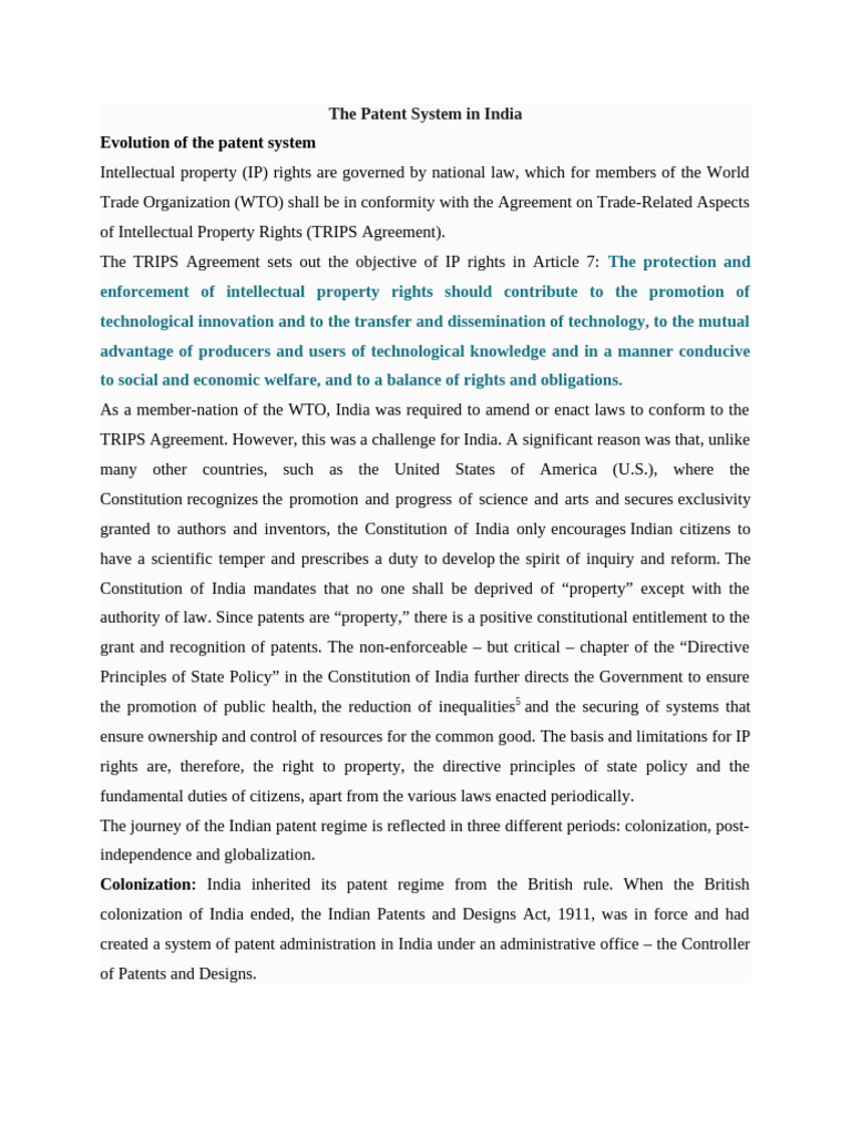 Unit-2 IPR Patent System in India | PDF | Prior Art | Patent