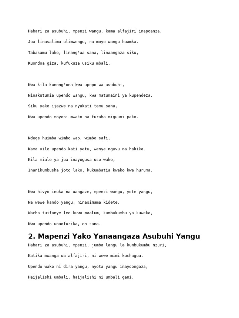 Mashairi Ya Mapenzi | PDF