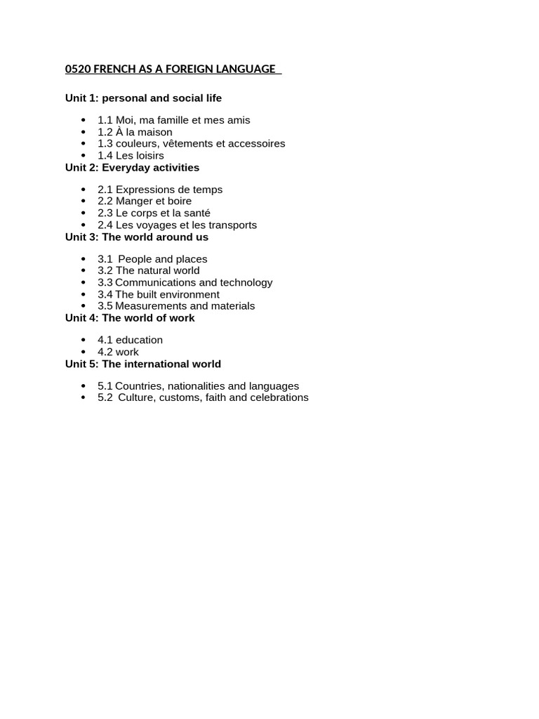 French Language Curriculum Guide | PDF