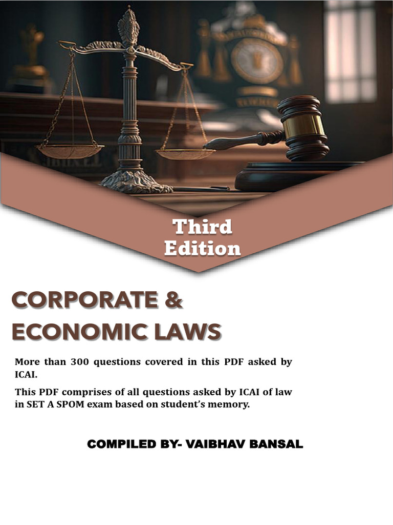 3rd Edititon Law by Vaibhav Bansal | PDF | Liquidation | Board Of Directors