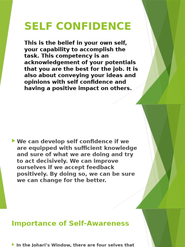 Self Confidence | PDF
