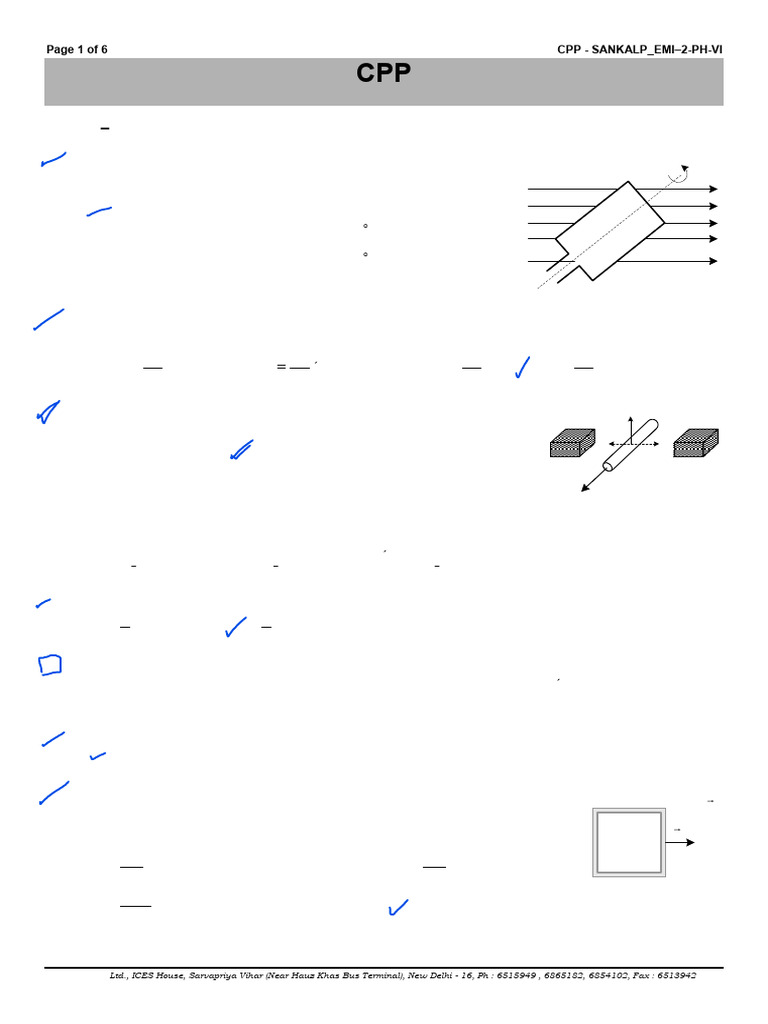 Sankalp Phase-Vi Emi 2 (Lecture-2) | PDF | Electromagnetic Induction | Inductor