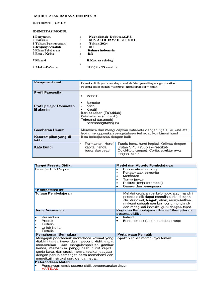 MA Bab 2 Kawan Seiring | PDF