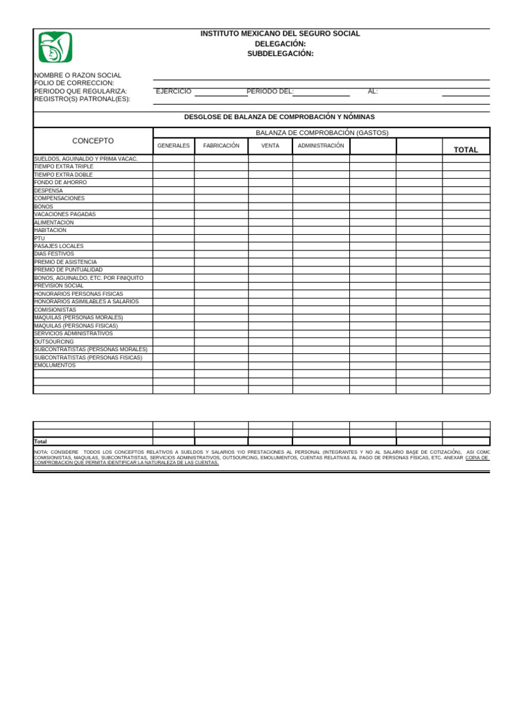 Corrección de Datos IMSS y Percepciones | PDF | Salario | Las ...