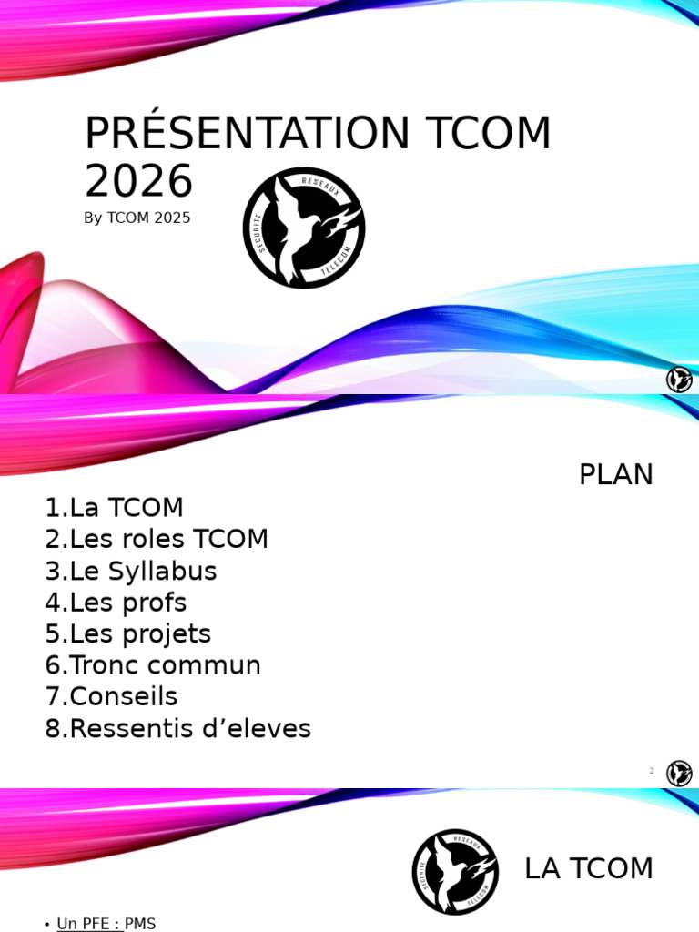 Presentation_TCOM_2026 | PDF | Télécommunications | Technologies de l'information et de la ...