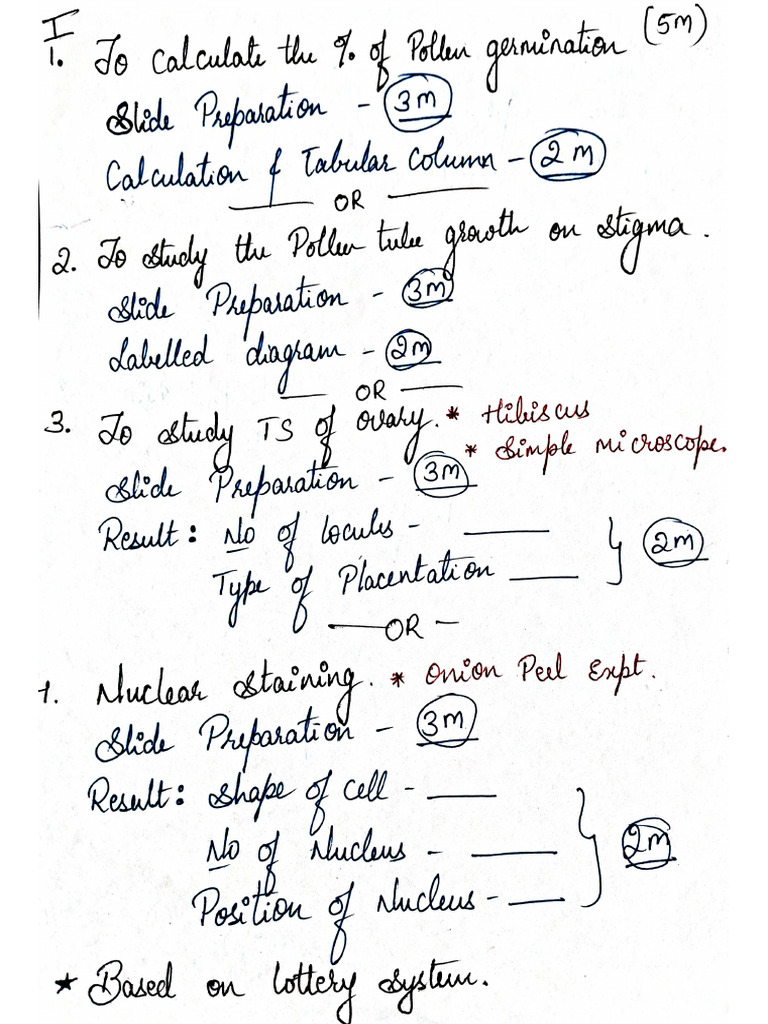 Biology Practical 2025 | PDF