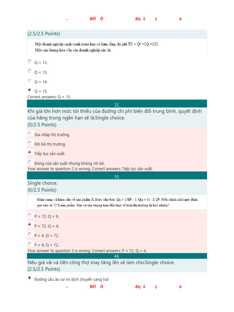 Vi Mô - Giữa Kỳ.đề-thi-UFM | PDF