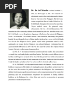 DR Fe Del Mundo The Pioneer Who Transformed Pediat | PDF | Health Care ...