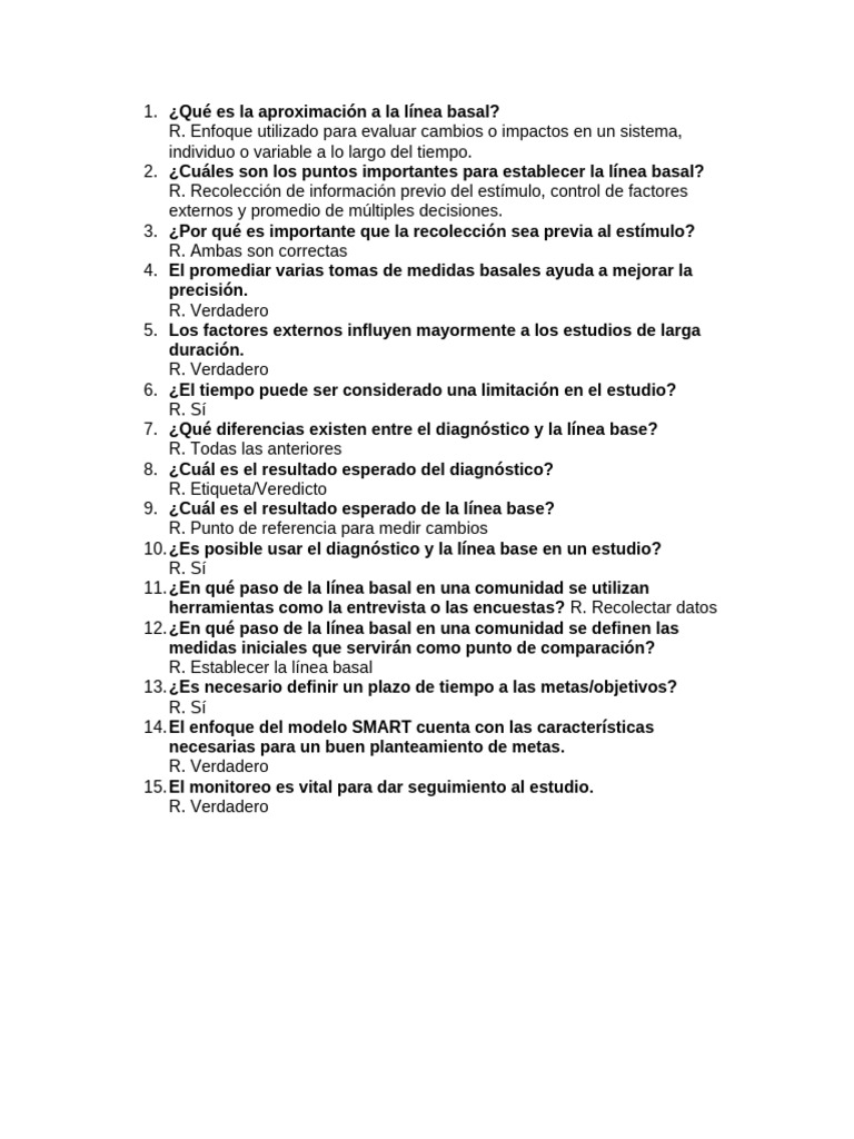 Qué Es La Aproximación A La Línea Basal | PDF