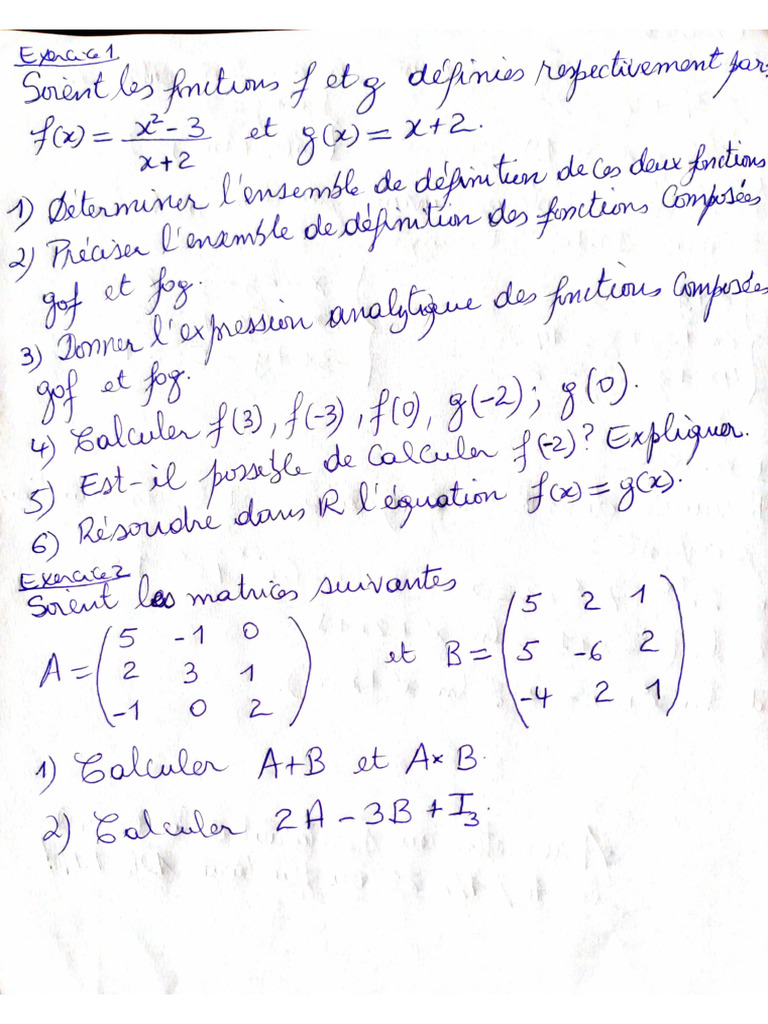 Devoir de Maison (DM) | PDF