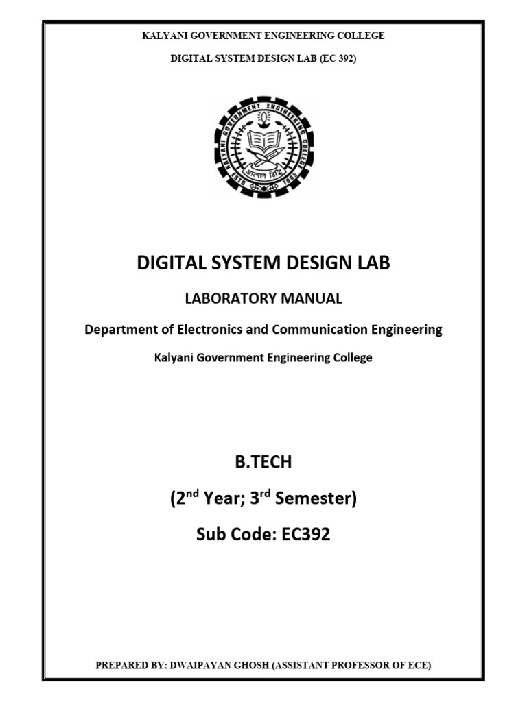 Digital System Design Lab Manual | PDF | Logic Gate | Vhdl