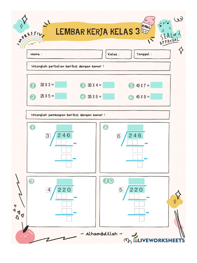 LKPD MTK Perkalian Dan Pembagian | PDF