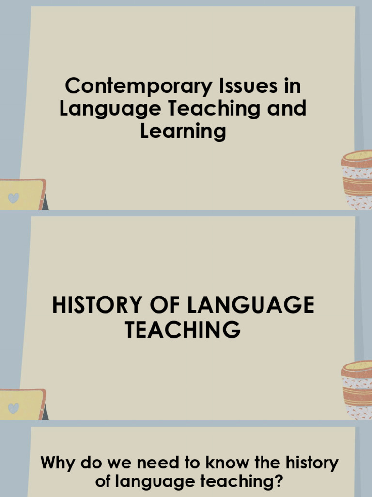 History of Language Teaching Methods | PDF | Second Language ...